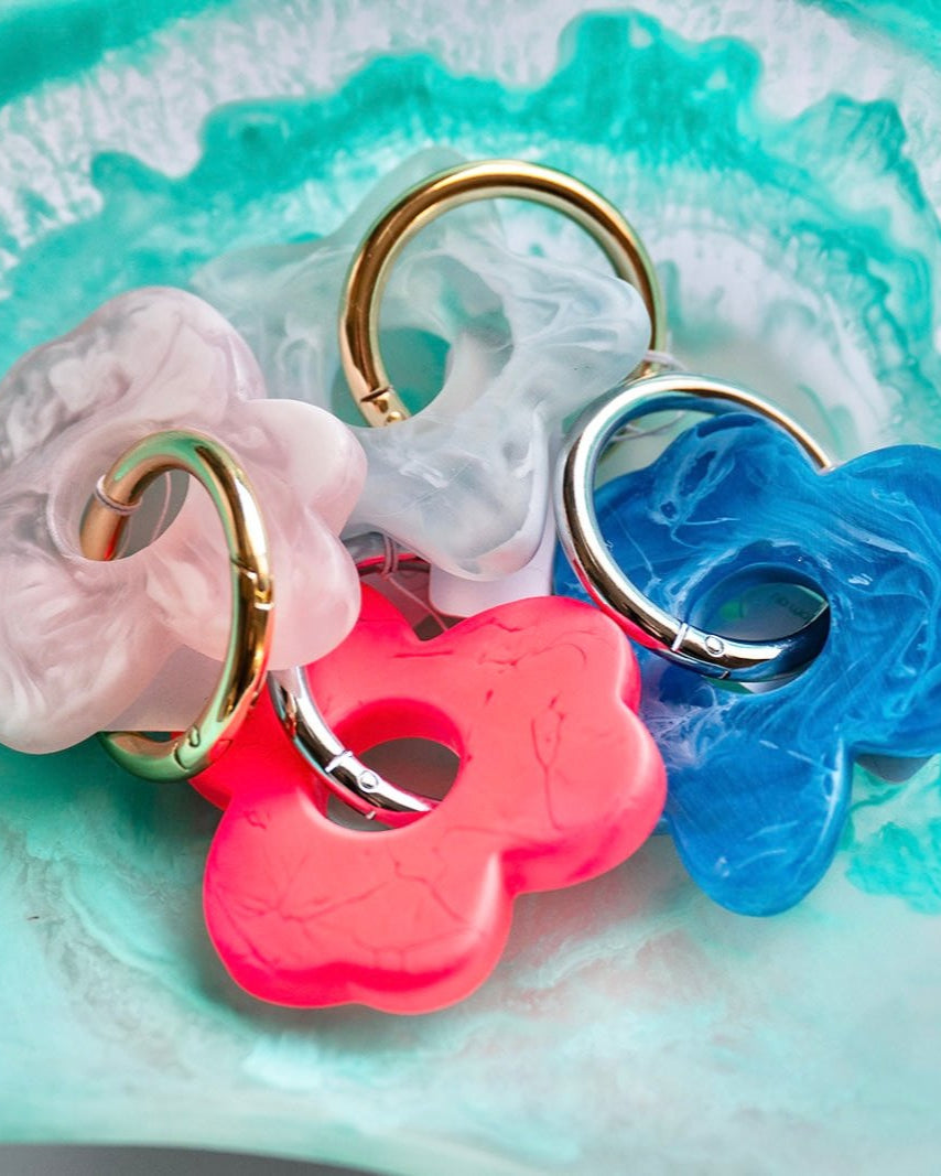 Floral Resin Keyrings – Greenwood Designs Wholesale